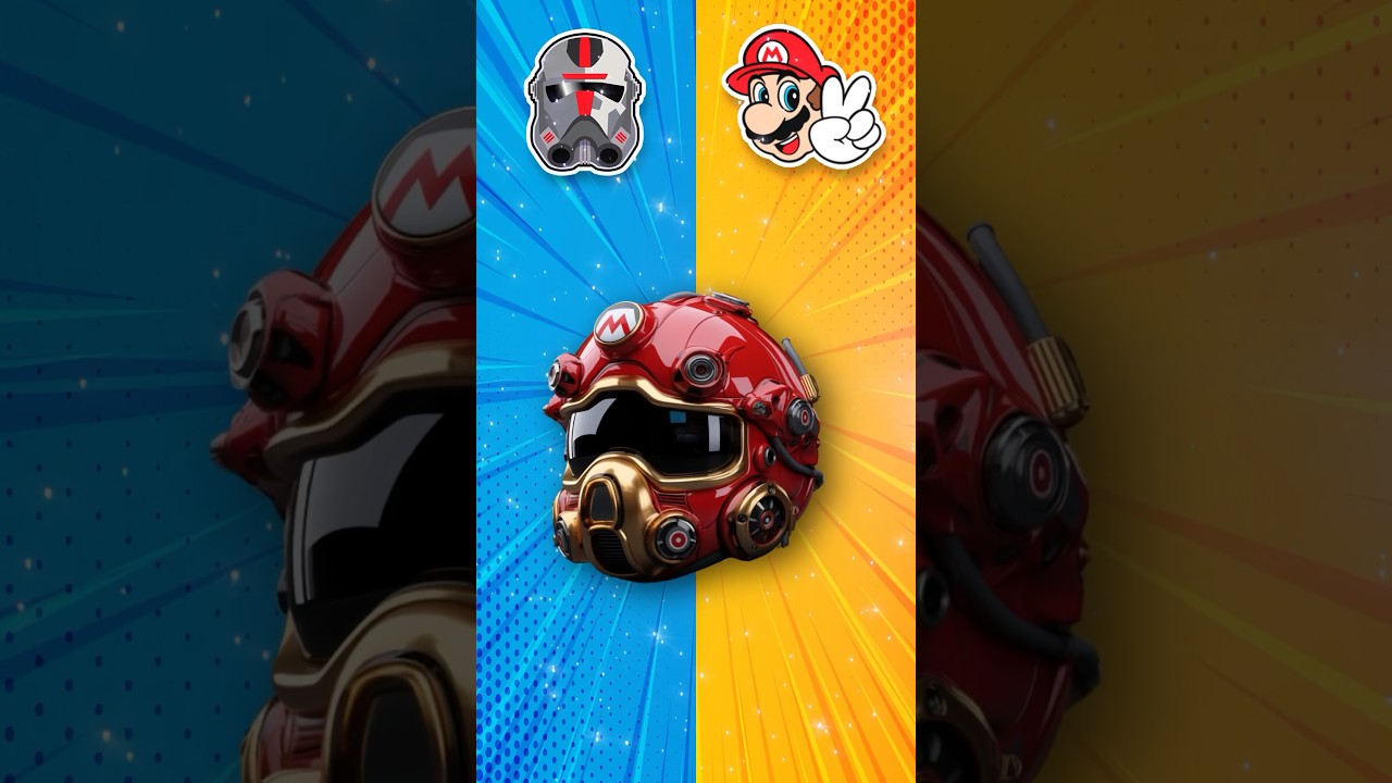 Mario's brothers and his team as helmets 🪖 #mario #mariobros # ...
