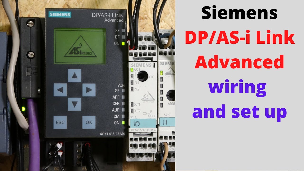Siemens DP/AS-i Link Advanced wiring and set up. English - YouTube