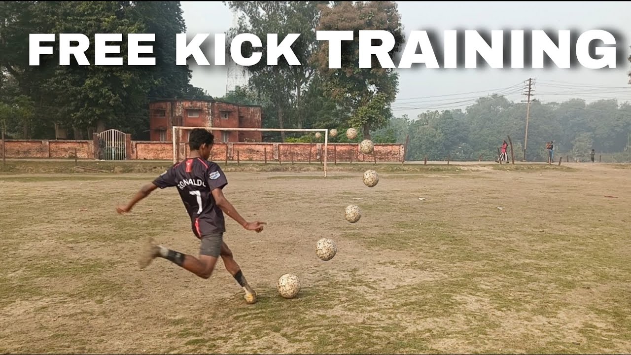Free kick training ! Football Free kick practice/. - YouTube