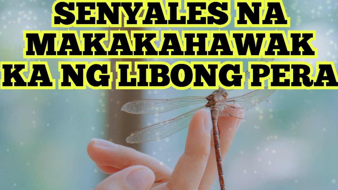 Senyales na Makakahawak ka ng Libong Pera | SIGNS ng Pagdapo sa Tutubi ...