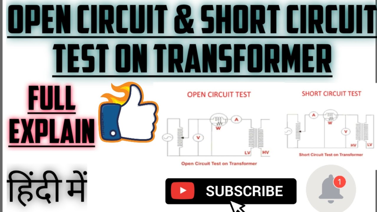 OPEN CIRCUIT & SHORT CIRCUIT TEST ON TRANSFORMER - YouTube