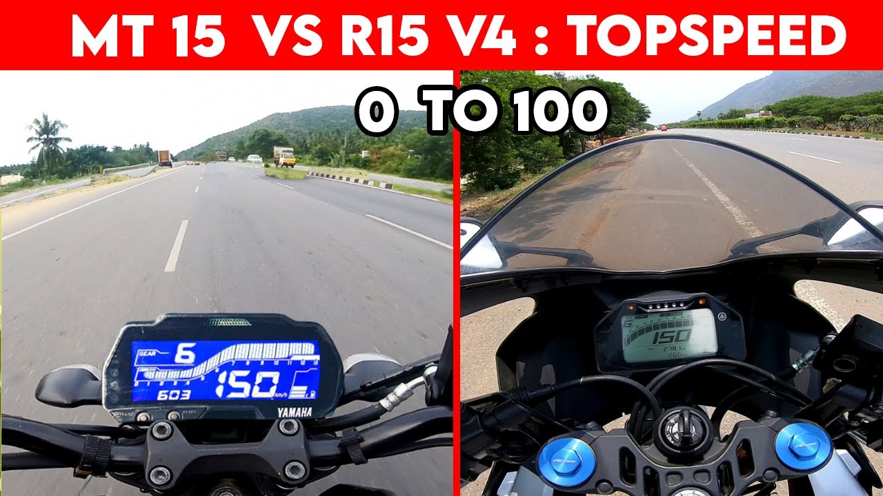 R15 V4 VS MT 15 | 0 TO 100 | TOPSPEED !!! - YouTube