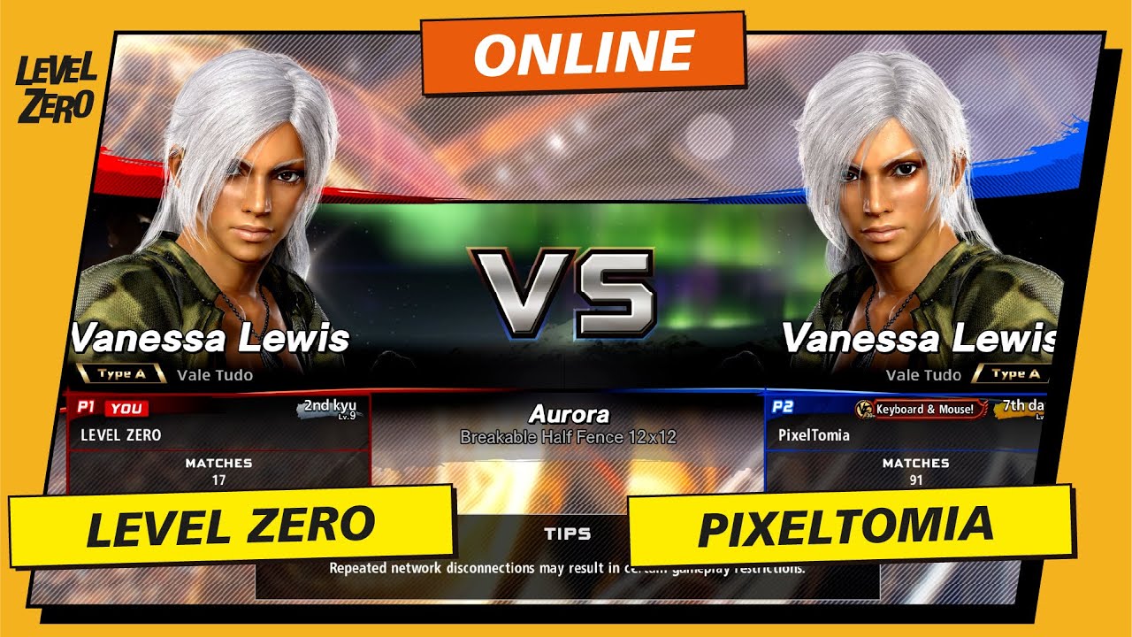 VIRTUA FIGHTER 5 R.E.V.O. - LEVEL ZERO ( Vanessa ) VS ( Vanessa ...