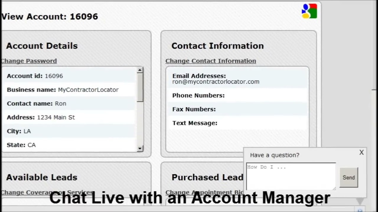 Chat with your Account Manager - YouTube