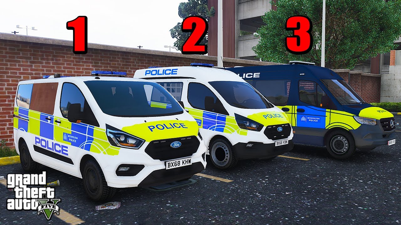 The 3 Most Common UK Police Vans in GTA 5 (GTA 5 LSPDFR Mod) - YouTube