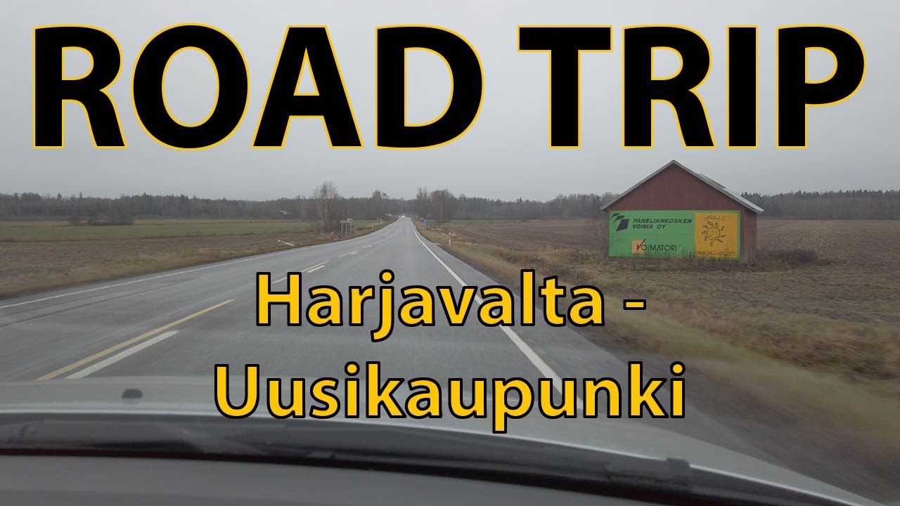 Road Trip Finland Harjavalta Uusikaupunki main road 43, 4K UHD - YouTube