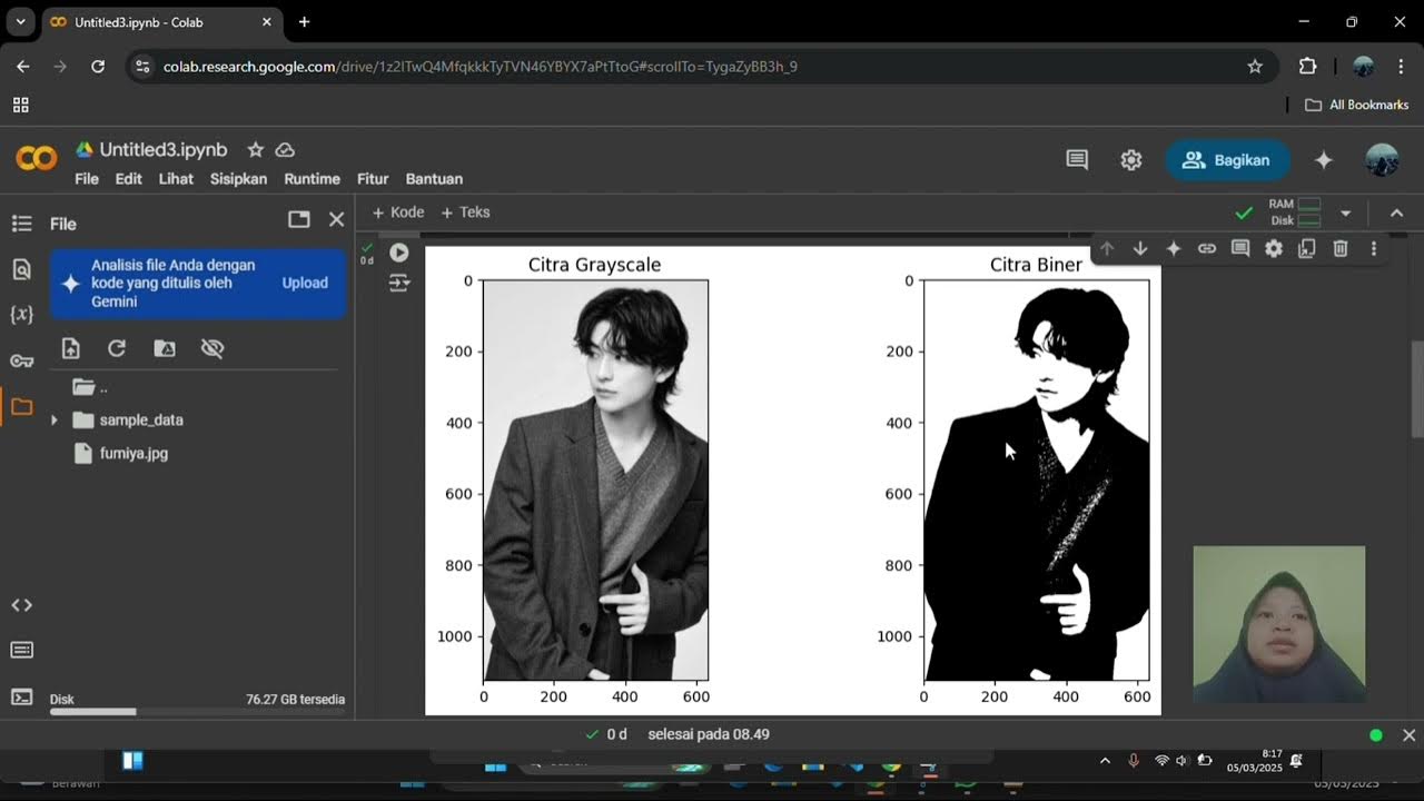 pengolahan citra jpg menggunakan OpenCV pada google colab - YouTube