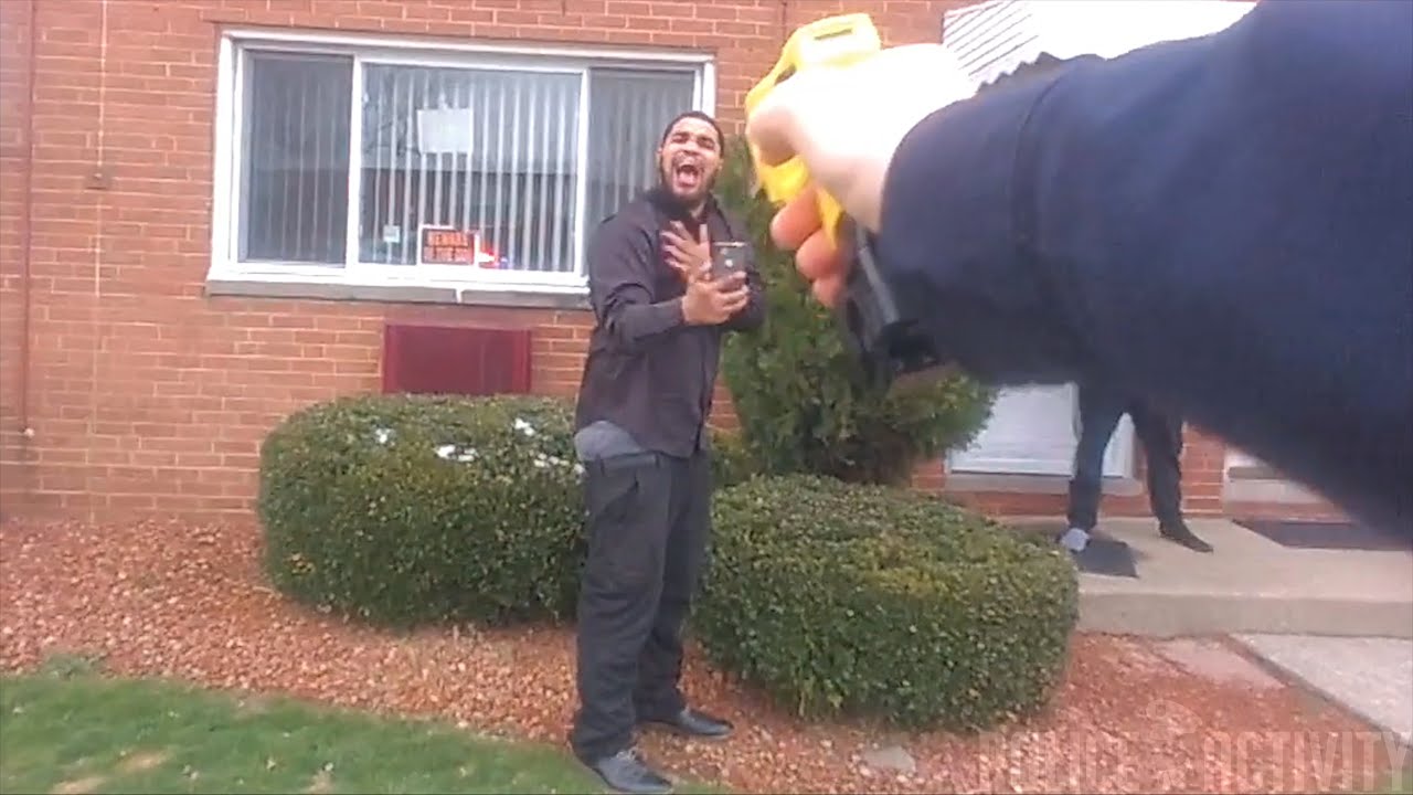 Man Gets Tased By Cop After He Ignores Multiple Commands - YouTube