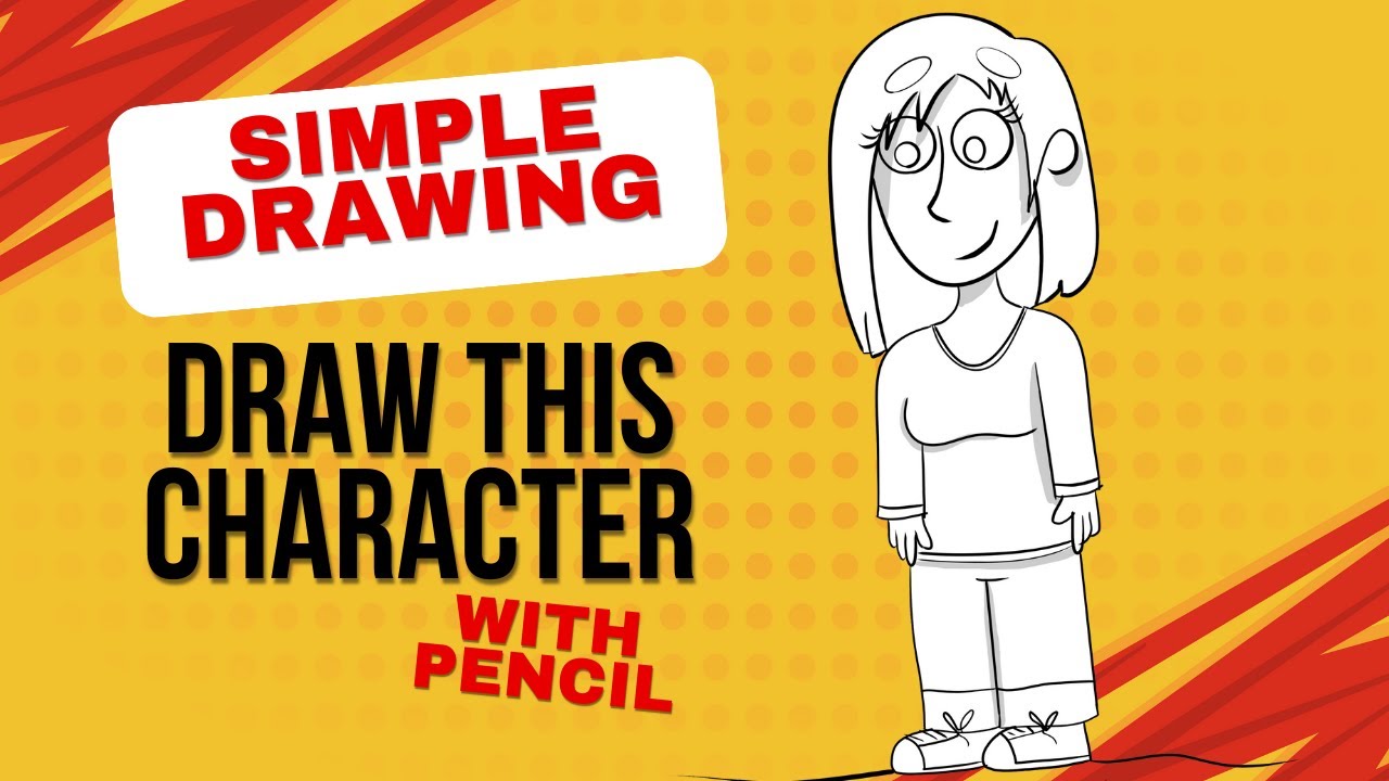 how to draw a girl character|simple pencil drawing - YouTube