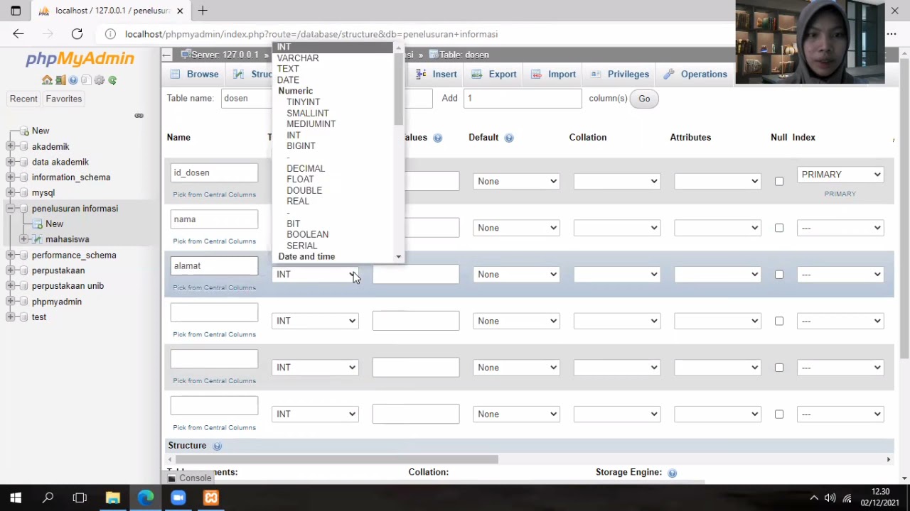 Tutorial Data Base Penelusuran Informasi di Localhost PHP myadmin - YouTube
