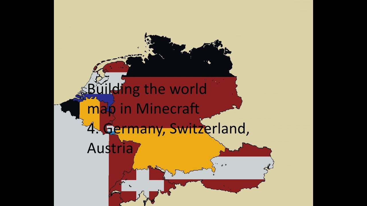 Building the world map in Minecraft 4. Germany, Switzerland, Austria ...