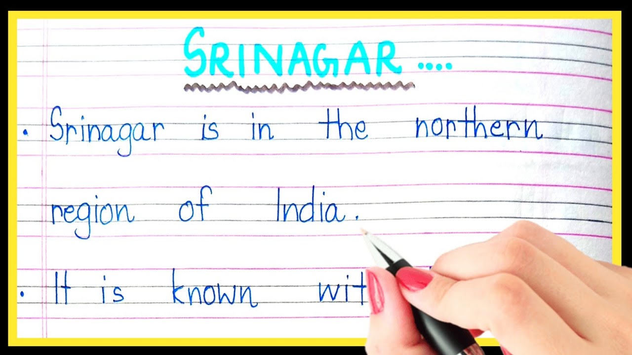 Short note on Srinagar/essay on Srinagar in English - YouTube