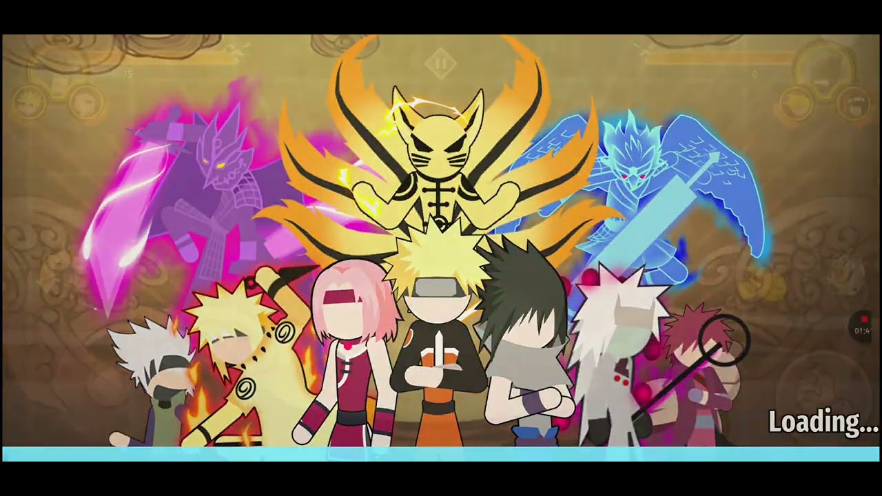 naruto attack # stick ninja 3v3 levels @roxzgaming - YouTube