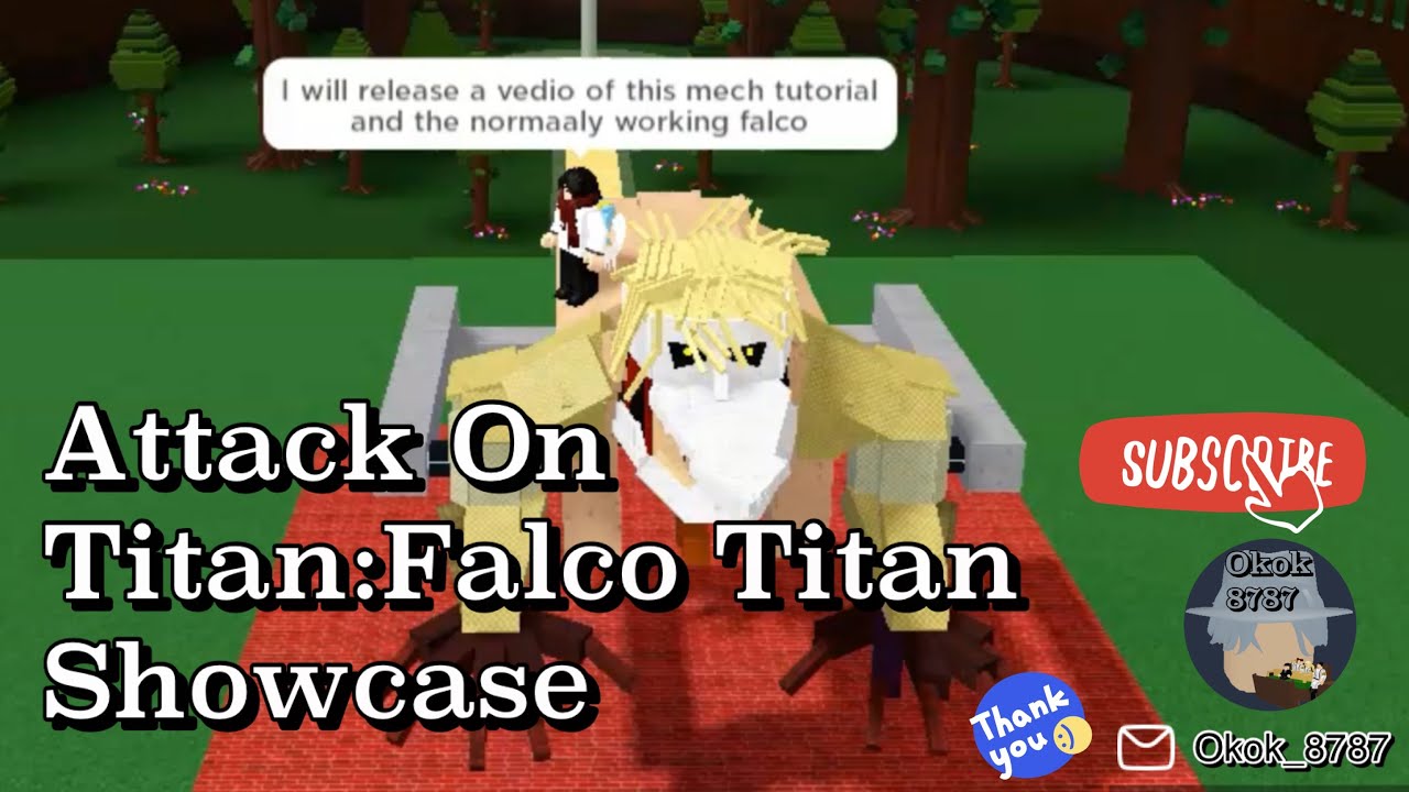 [Roblox Build a Boat For Treasure]Attack On Titan:Falco Titan Showcase ...