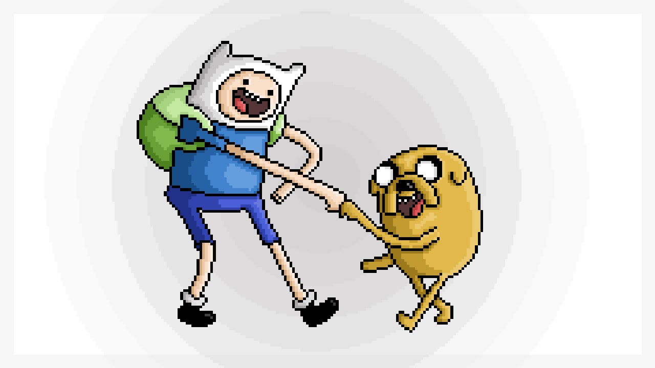 Finn e Jake (Hora de aventura) - Pixel Art - YouTube