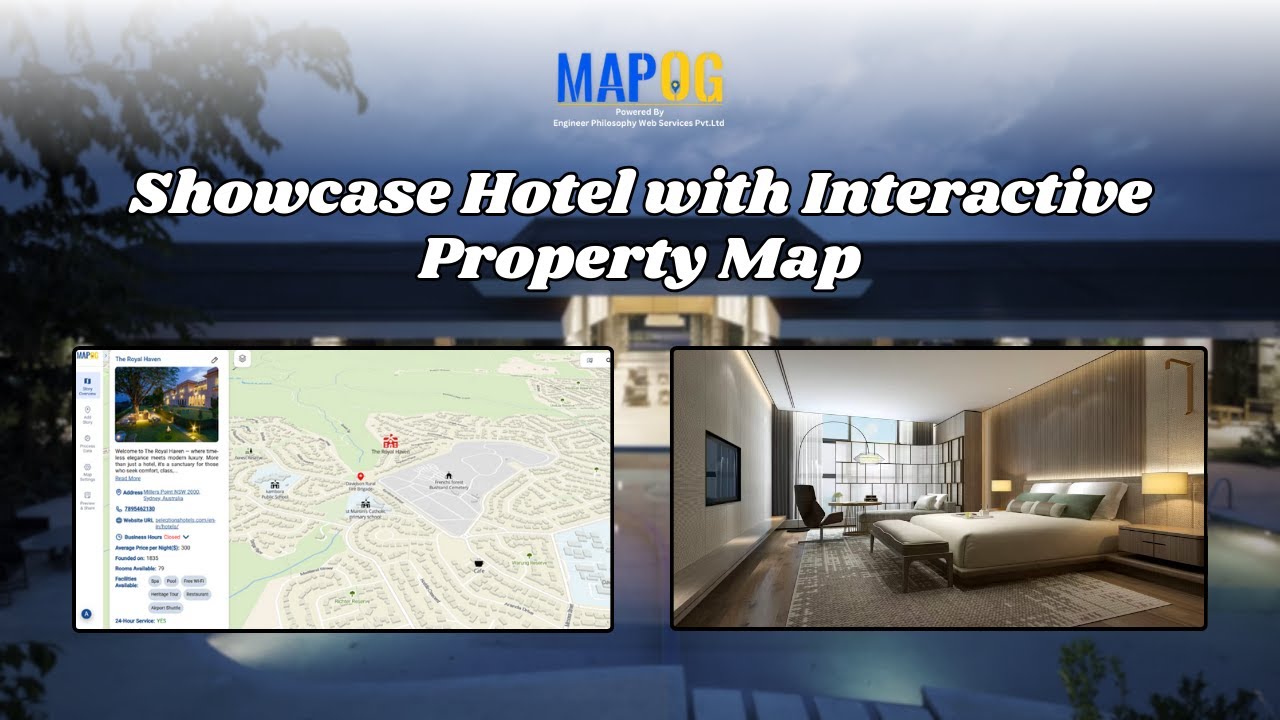 Showcase Hotel with Interactive Property Map #viralvideo #mapog #hotels ...