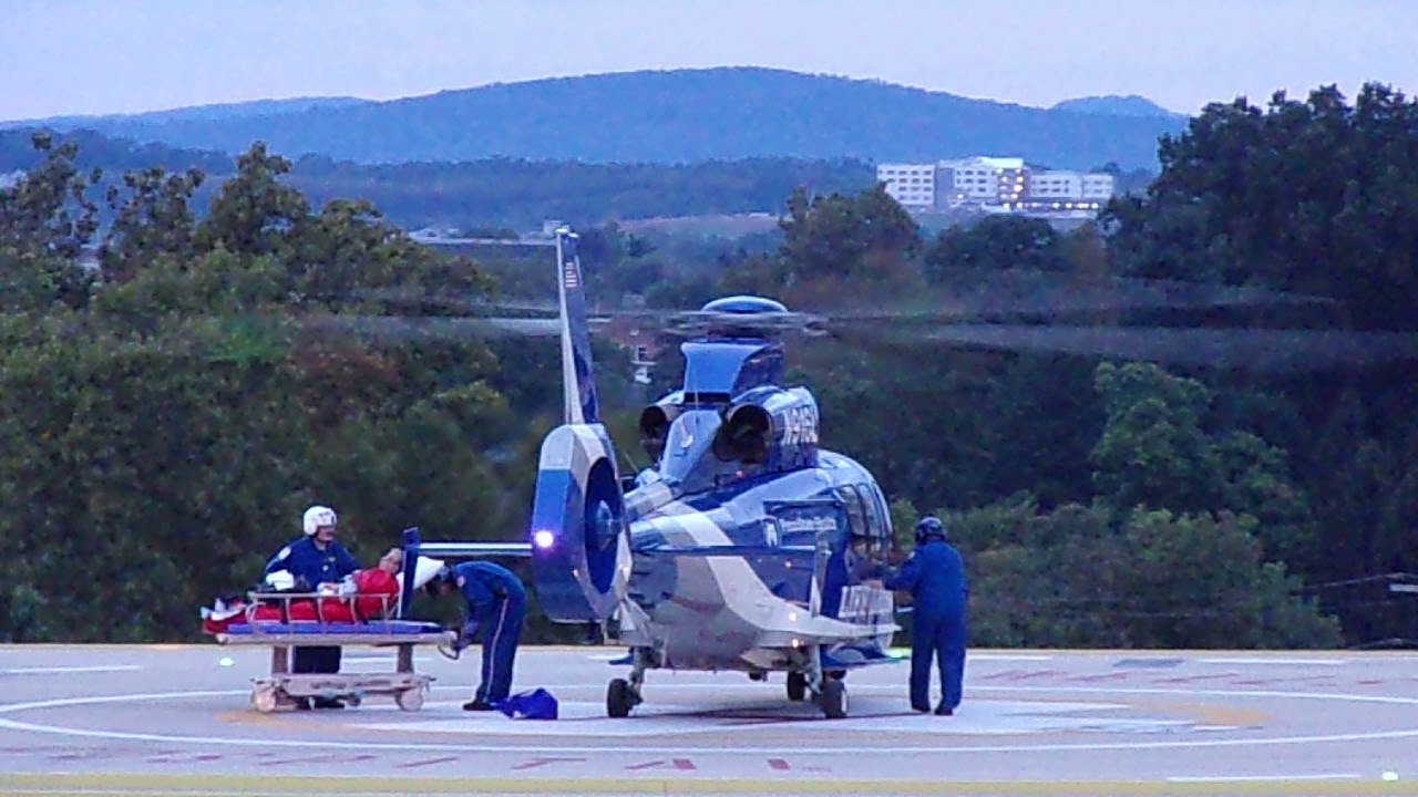 Life Lion 1 N916LL Land and Lift off from Wellspan York hospital - YouTube