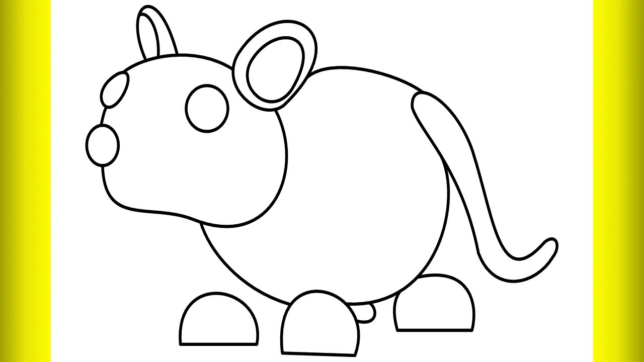 How to draw a Golden Rat from roblox adopt me - YouTube