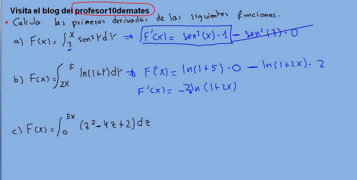 Teorema Fundamental 01 Del Cálculo Integral Youtube