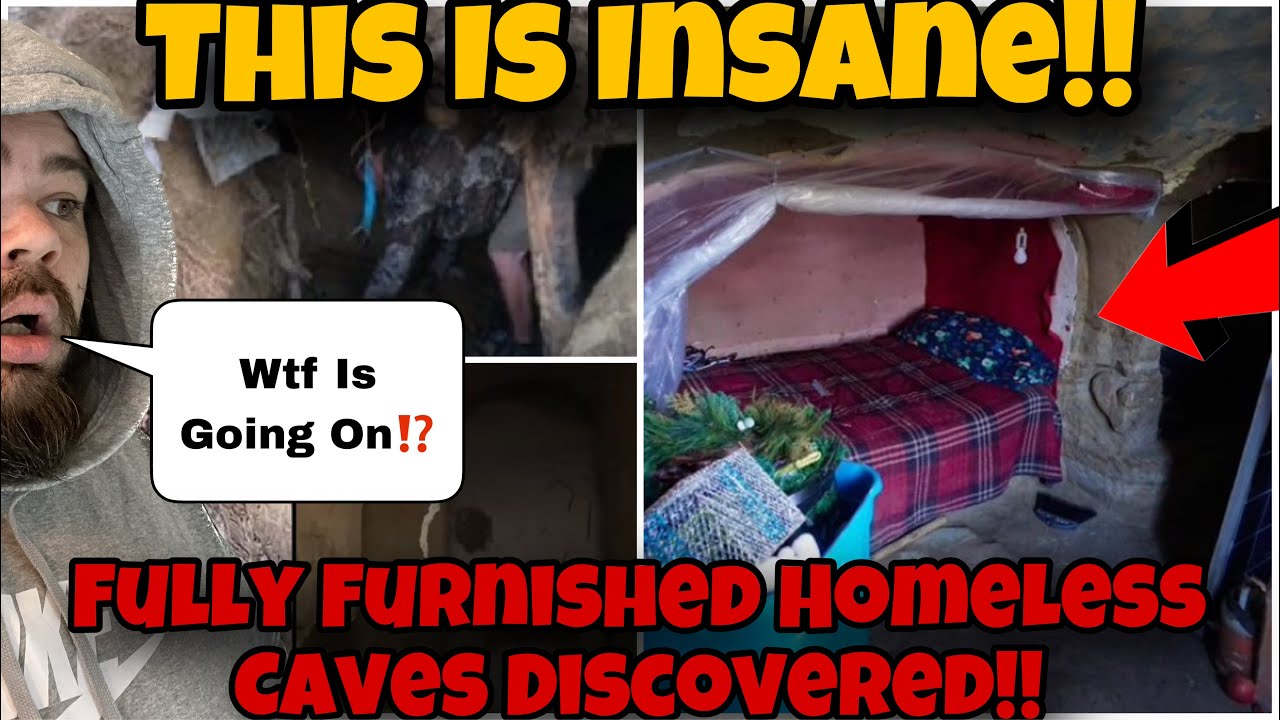 UNCOVERED! Crazy Fully Furnished Homeless Caves Discovered Underground ...