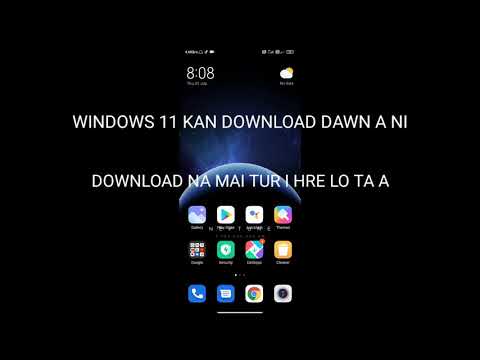 Windows 11 Mobile Phone a tang a download dan(mizo?)