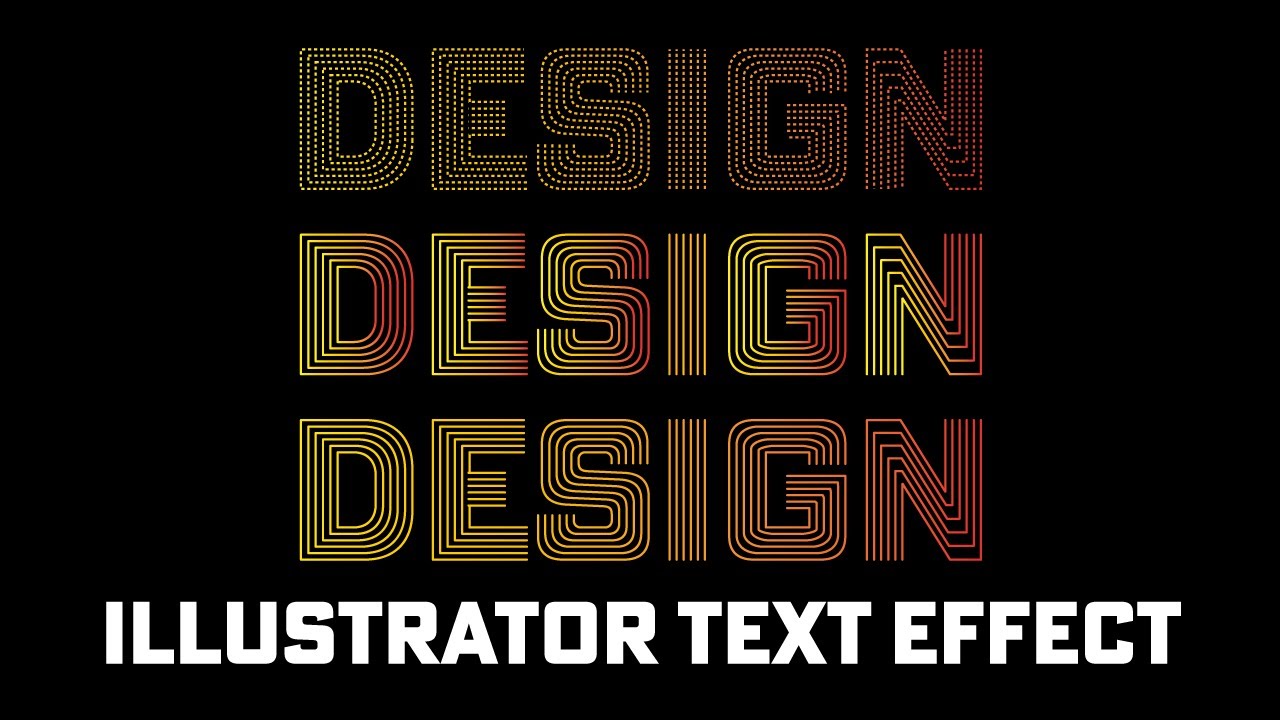 How to Make Scratch Line Text | Illustrator Text Effect | Adobe ...