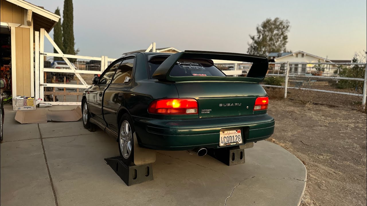 Installing RARE Subaru Impreza WRX Prodrive Exhaust on GC8 - YouTube