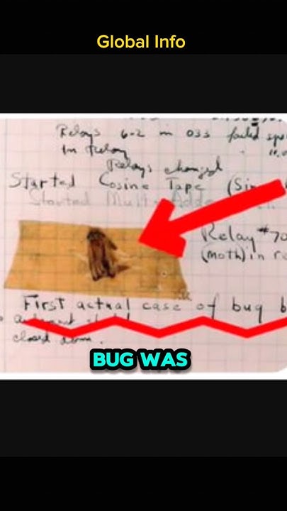 The World's First Computer Bug #shorts - YouTube