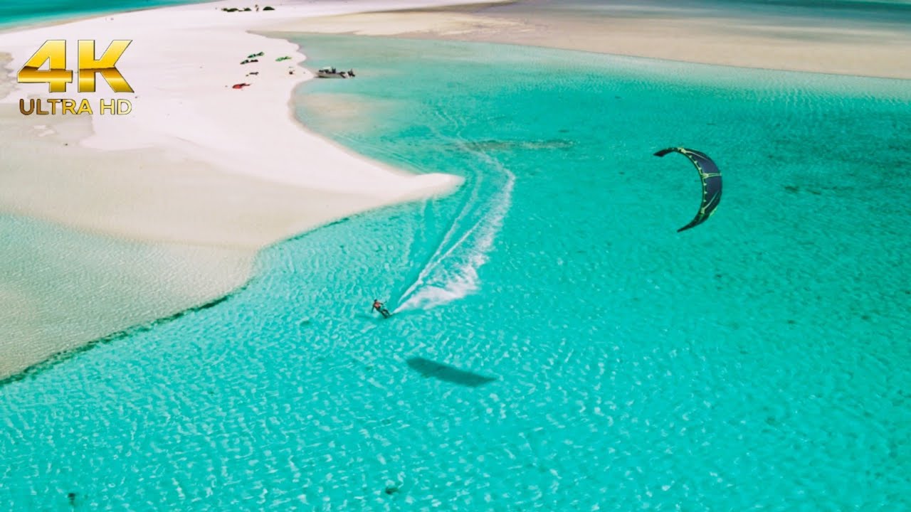 Skydiving into The Blue Hole , Belize - Ocean 4K Relax Music / Scenery ...