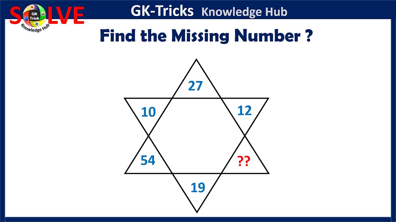 Find the Missing Number! 19, 54, 10, 27, 12, ? | Math Puzzle - #02 ...