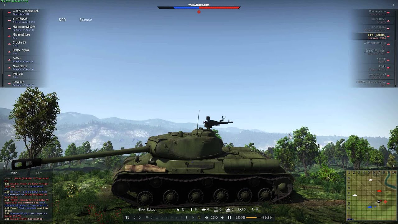 IS-2 Mod 1944 receiving a 75mm PzGr 39/42 from a Panther A - YouTube
