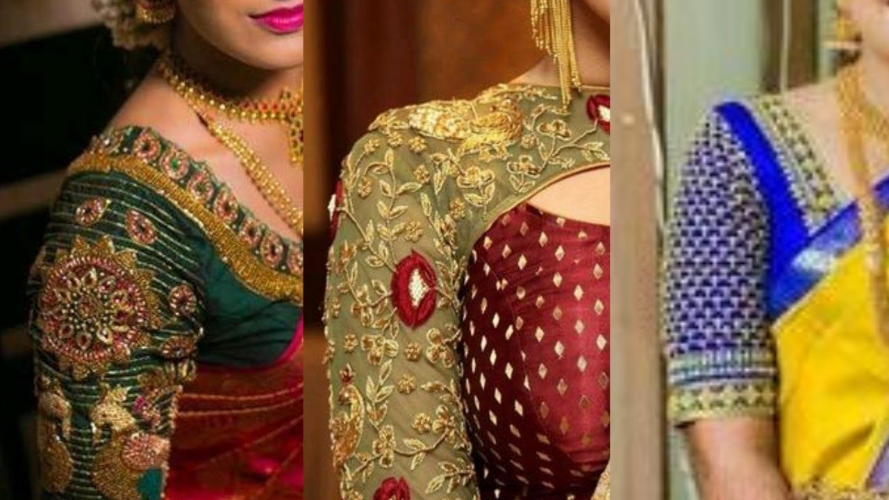 latest 36+ heavy work bridal blouses ||maggam work blouses ||stone work ...