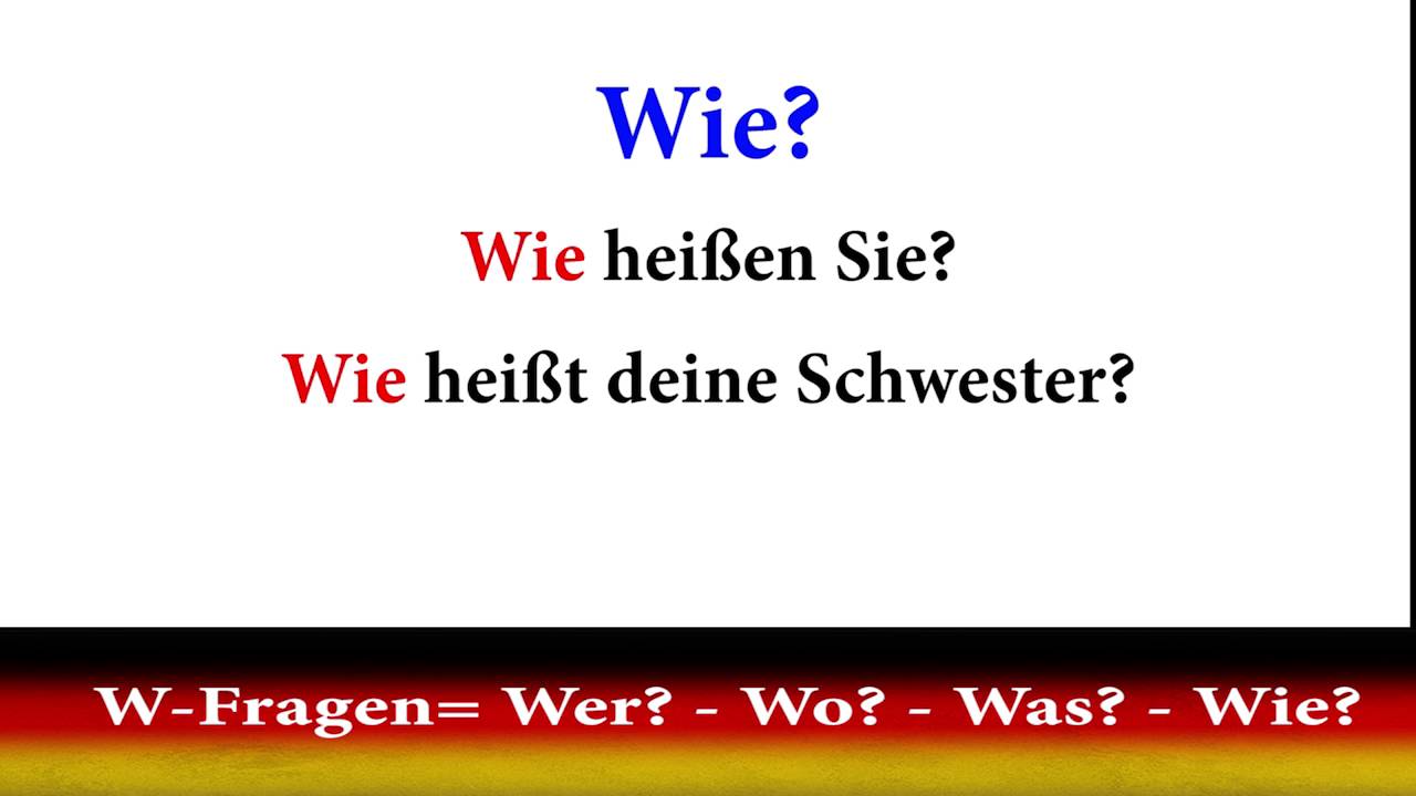 W-Fragen - Wo? - Wer? - Was? - Wie? - YouTube