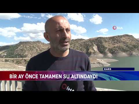 BARAJ SULARI ÇEKİLDİ ESKİ KÖY ORTAYA ÇIKTI