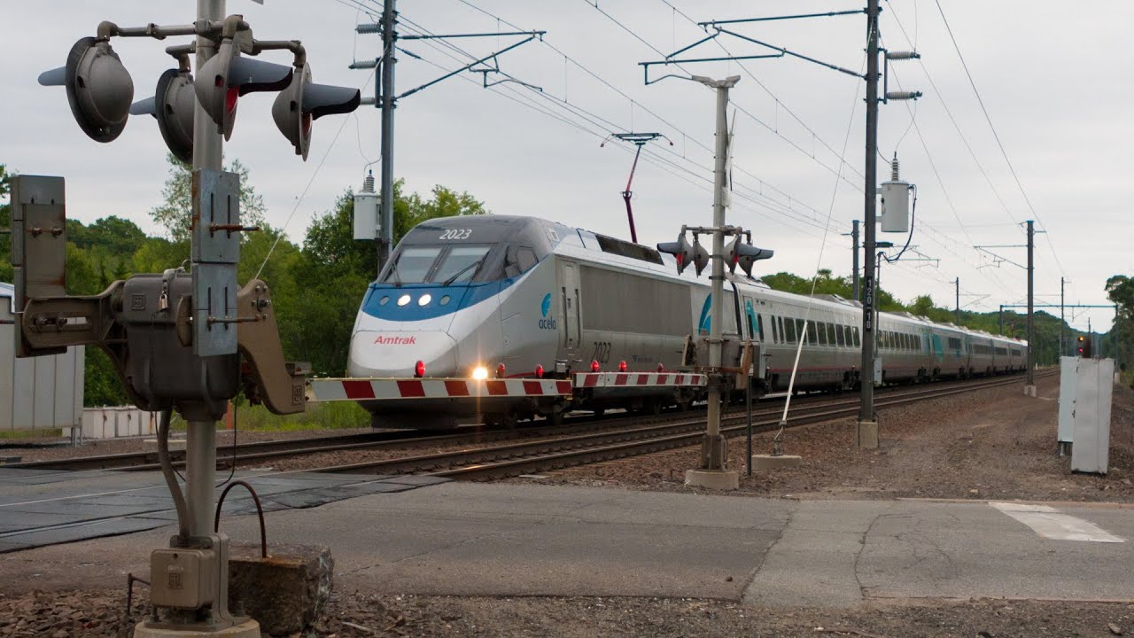 HD Acela Express @ RR Crossing - YouTube
