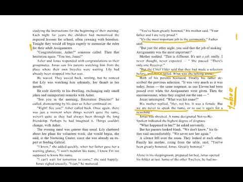 The Giver Chapter 9 Analysis - YouTube