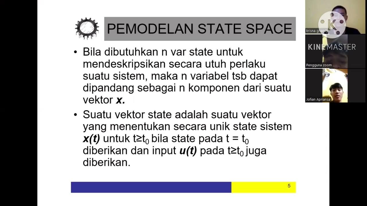 Tugas teknik kendali (kelompok 8) Analisis control system in state space - YouTube