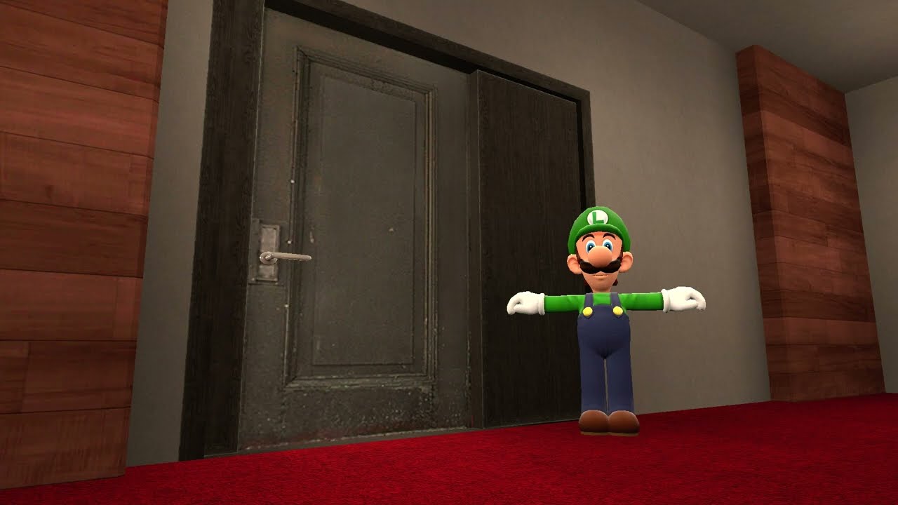 Luigi dies by a door - YouTube