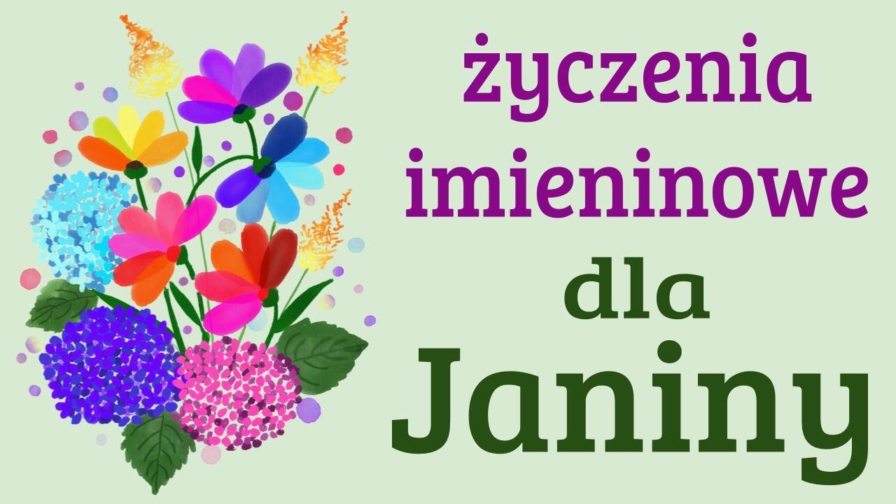 💜🌷🌷🌷Najlepsze życzenia imieninowe dla Janiny💜🌷🌷🌷 - YouTube
