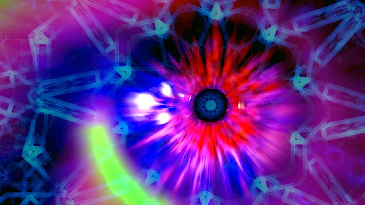 2HR Techno Mix Trippy Kaleidoscope Visuals - YouTube