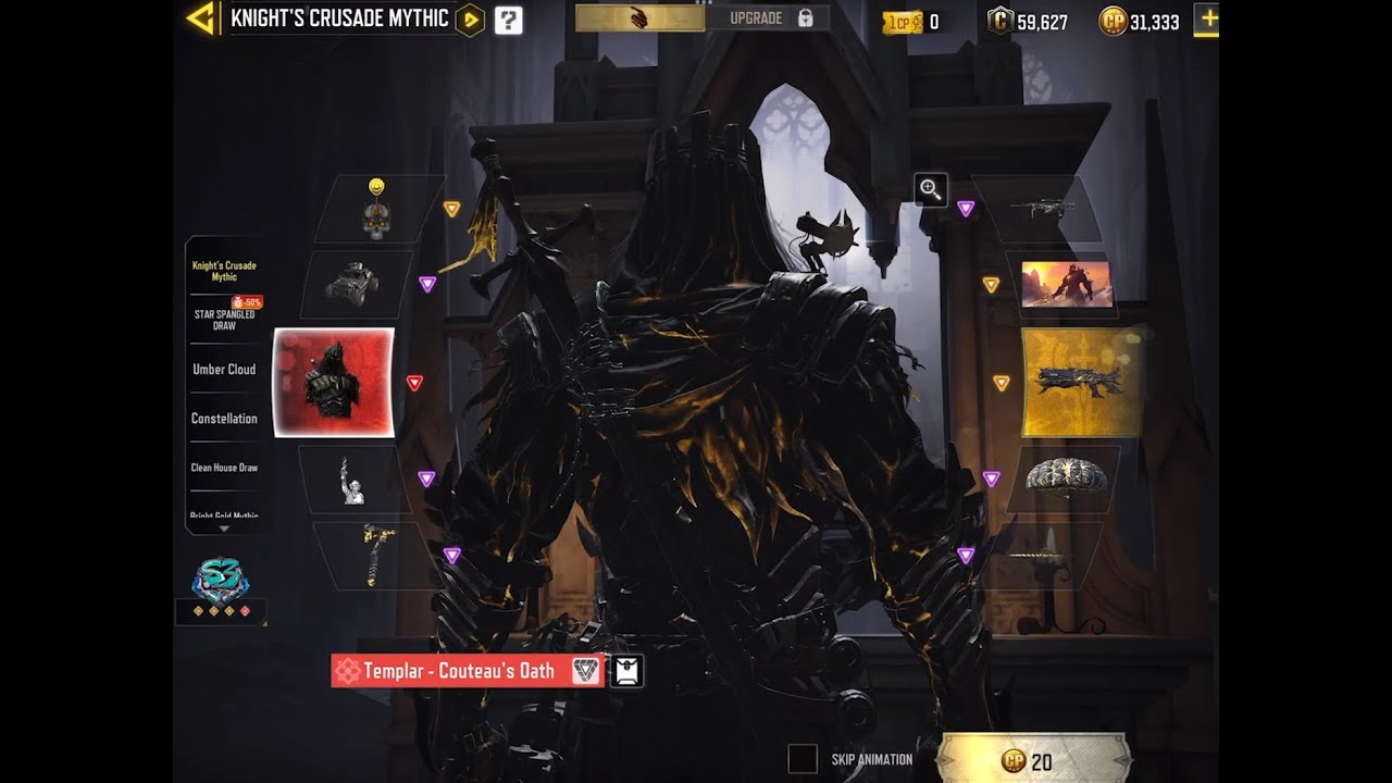 😍😍😍 Knights Crusade Mythic Drop | Mythic Templar Couteau’s Oath | Max ...