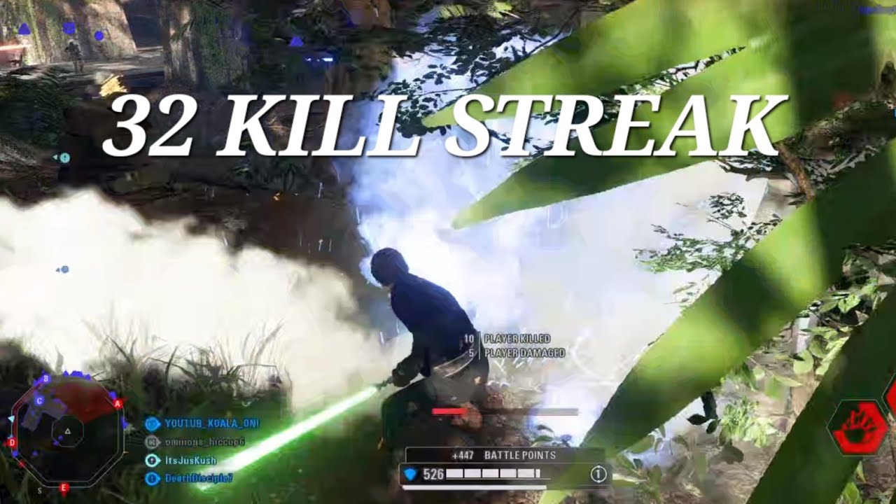 STAR WARS BATTLE FRONT 2 - luke skywalker 32 Kill streak (supremacy ...