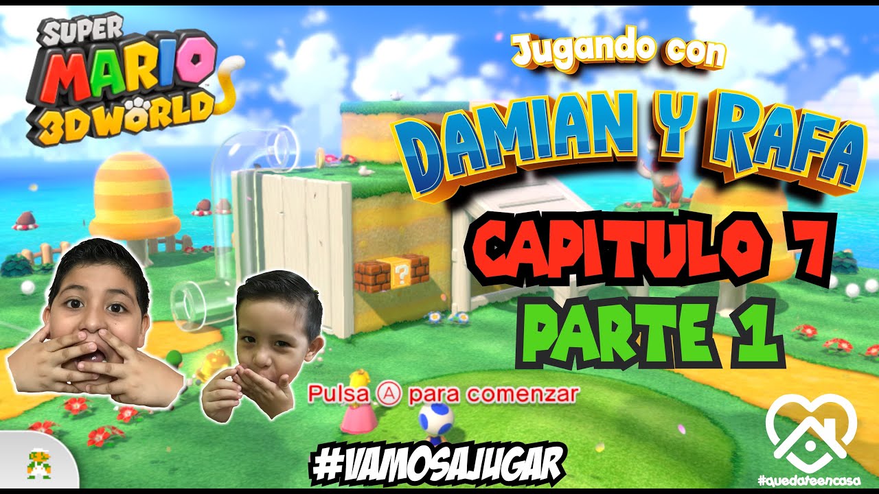 🎮 SUPER MARIO 3D WORLD - CAPITULO 7 - [PARTE 1] - Jugando con Damian y ...