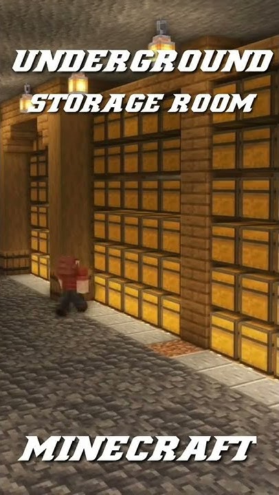 how to build underground storage room minecraft #shorts #shortvideo # ...