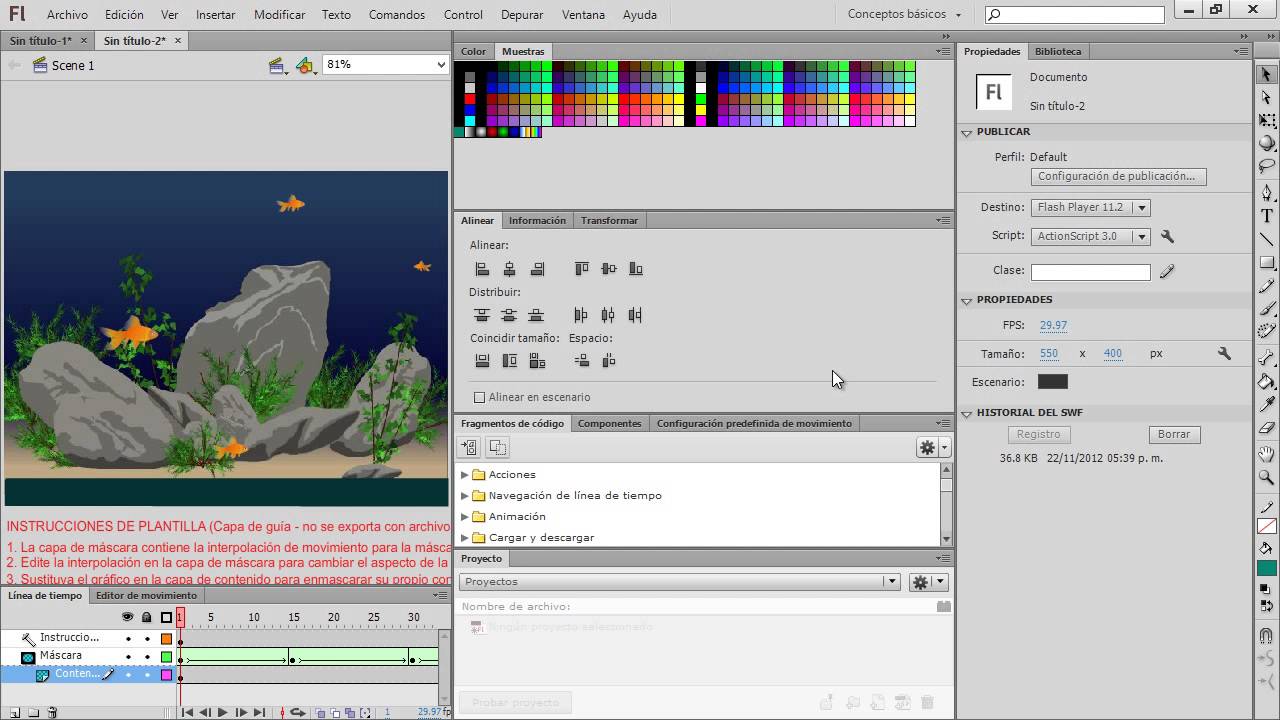 Curso Flash CS6 Capítulo 1 - 06 Modificando Propiedades - YouTube