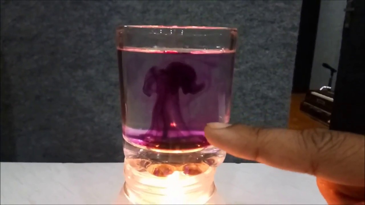 Convection currents in water Demonstration and explanation - YouTube