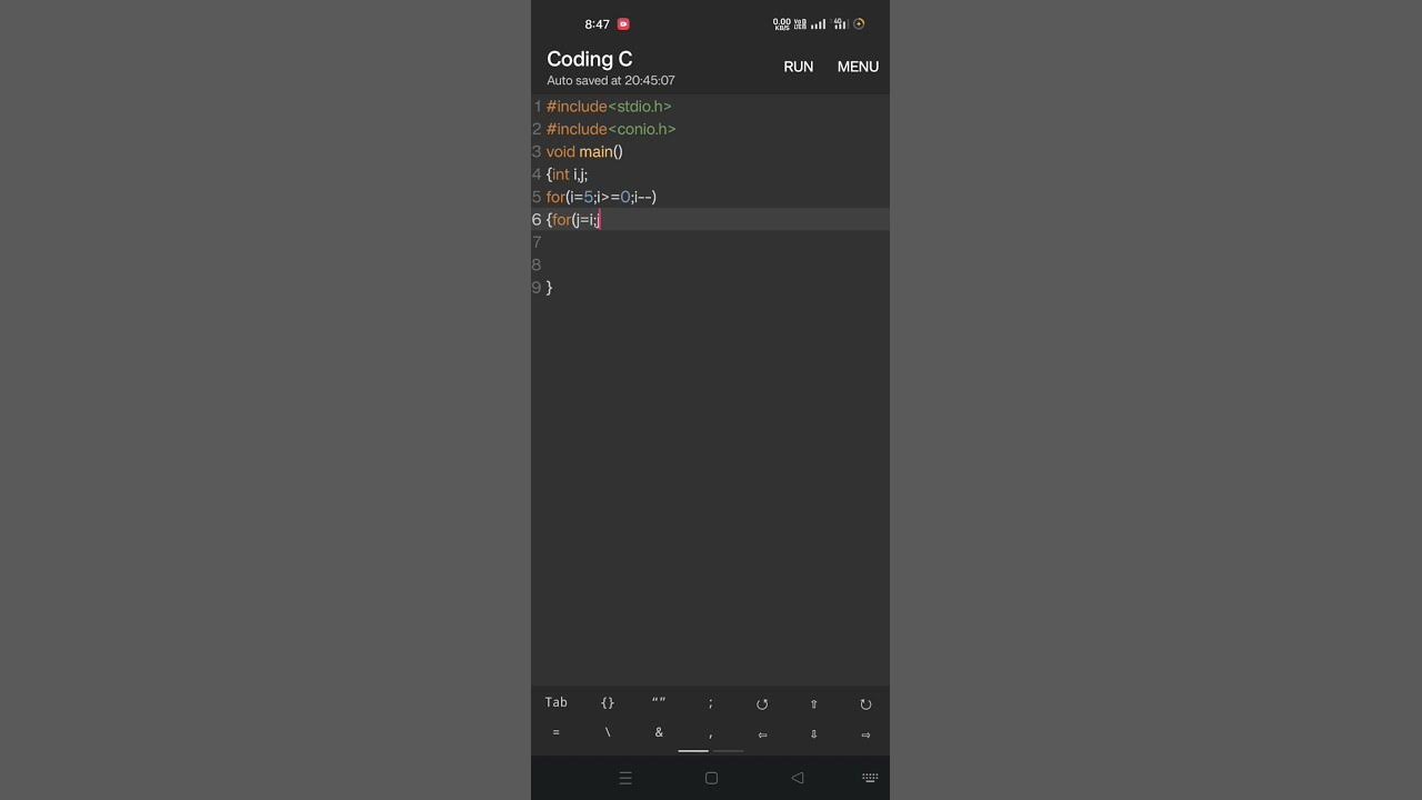 2 Print Pattern 2 Using C Coding C Programming Code Cprogramming Pattern Youtube