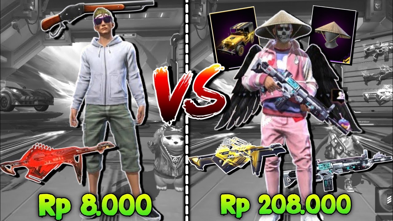 REVIEW AKUN FF HARGA MURAH VS MAHAL + Pengumuman Giveaway Akun Free ...