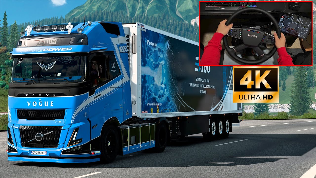 Realistic Driving New Volvo FH6 Aero EVR Sound Alps Mountain MODS ETS2 ...