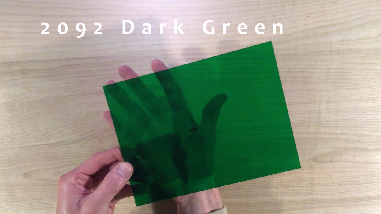 Transparent Acrylic Plexiglass - 2092 Dark Green - YouTube